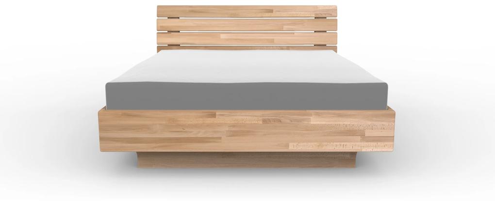 Masivní postel NEPTUN - Solwo Design Dřevo a odstín oleje: BUK Cink - Olej odstín BO102, Rozměr spací plochy: 140x200