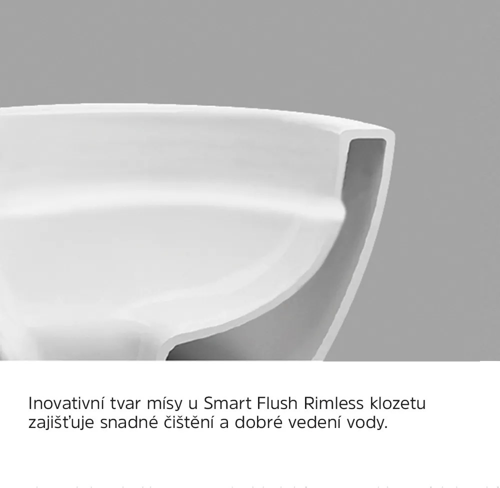 Mereo Mereo, WC závěsné kapotované, tiché splachování, RIMLESS, 495x360x370, keramické, vč. sedátka CSS113S, VSD82T1