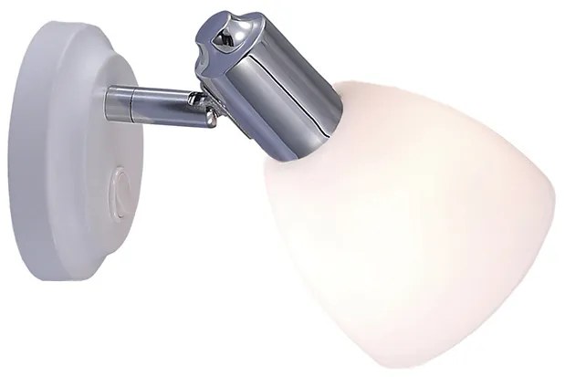 Nástěnná lampa Vibe 1L bílá, stříbrná