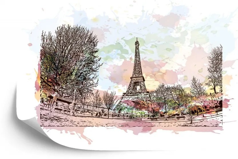 Fototapeta Paříž Eiffelova Věž Vliesová tapeta 312x219