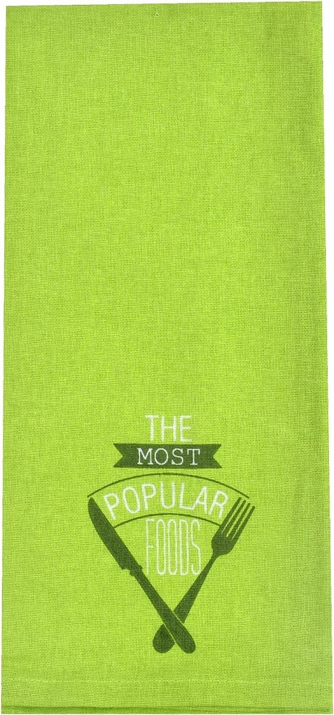 Utěrka POPULAR FOODS, 100% bavlna, zelená, 45x65 cm Essex