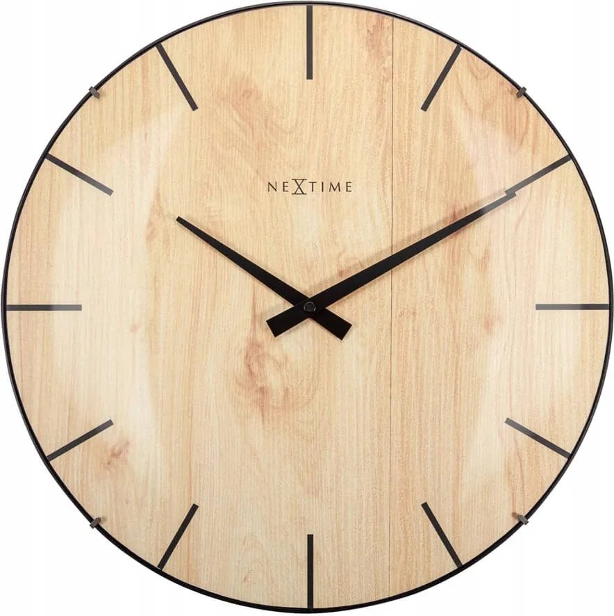 Nástěnné hodiny Edge Wood Dome Nextime