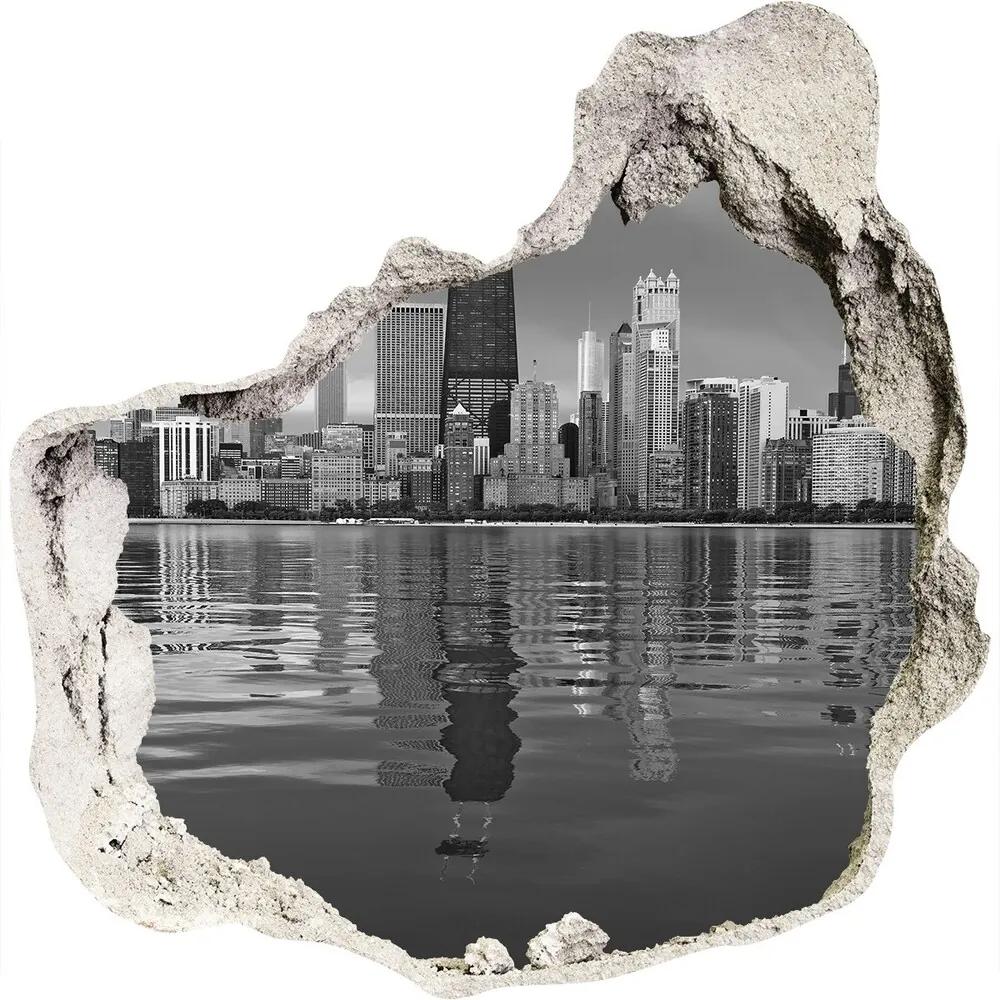 Wallmuralia Fototapeta díra na zeď 3D nálepka Chicago 75x75 cm