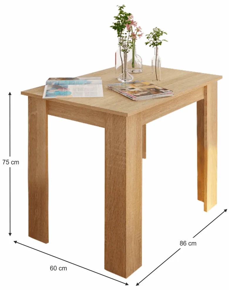 Kondela Jídelní stůl, dub sonoma, 86x60 cm, TARINIO