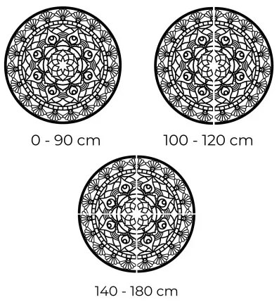 Dřevěná mandala harmonie – Elegantní dekorace na zeď I SENTOP HDF0176