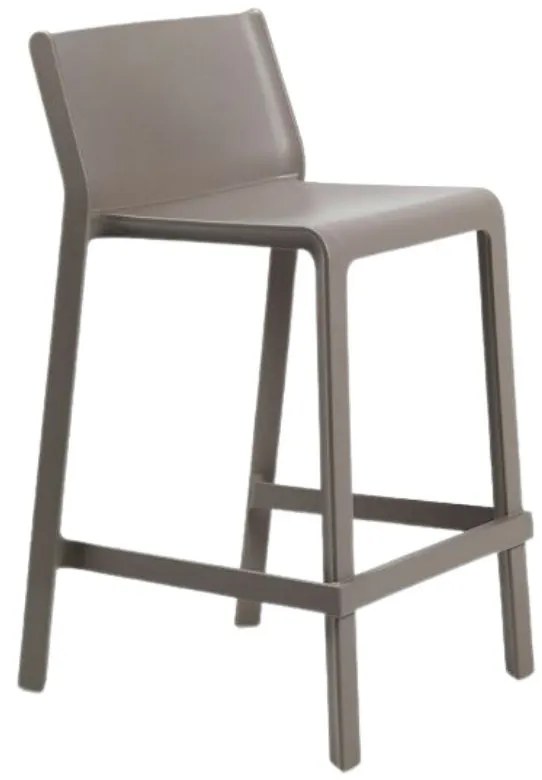 OnaDnes -20% Nardi Šedo hnědá plastová barová židle Trill 65 cm