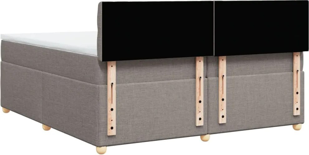 Box spring postel s matrací taupe 200x200 cm textil 3286798