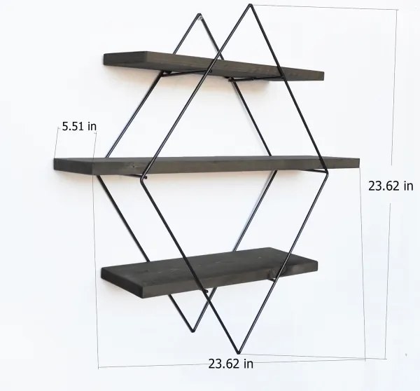 Nástěnná police 60x60 cm smrk