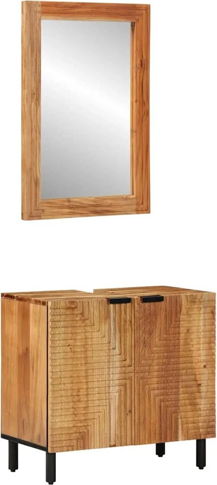 Sada koupelnových skříněk 2 ks Přírodní 62 x 33 x 58 cm 3310012