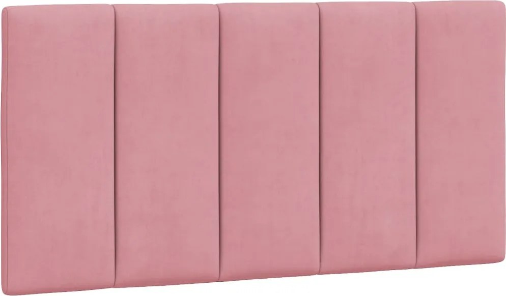 Postel s matrací Hanko růžová 100 x 200 cm samet 3208585