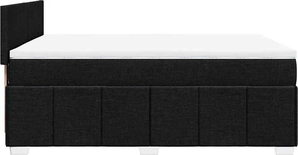 Box spring postel s matrací černá 140x200 cm textil 3289386