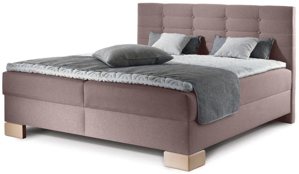 New Design Viana Boxspring 180x200cm růžovohnědá