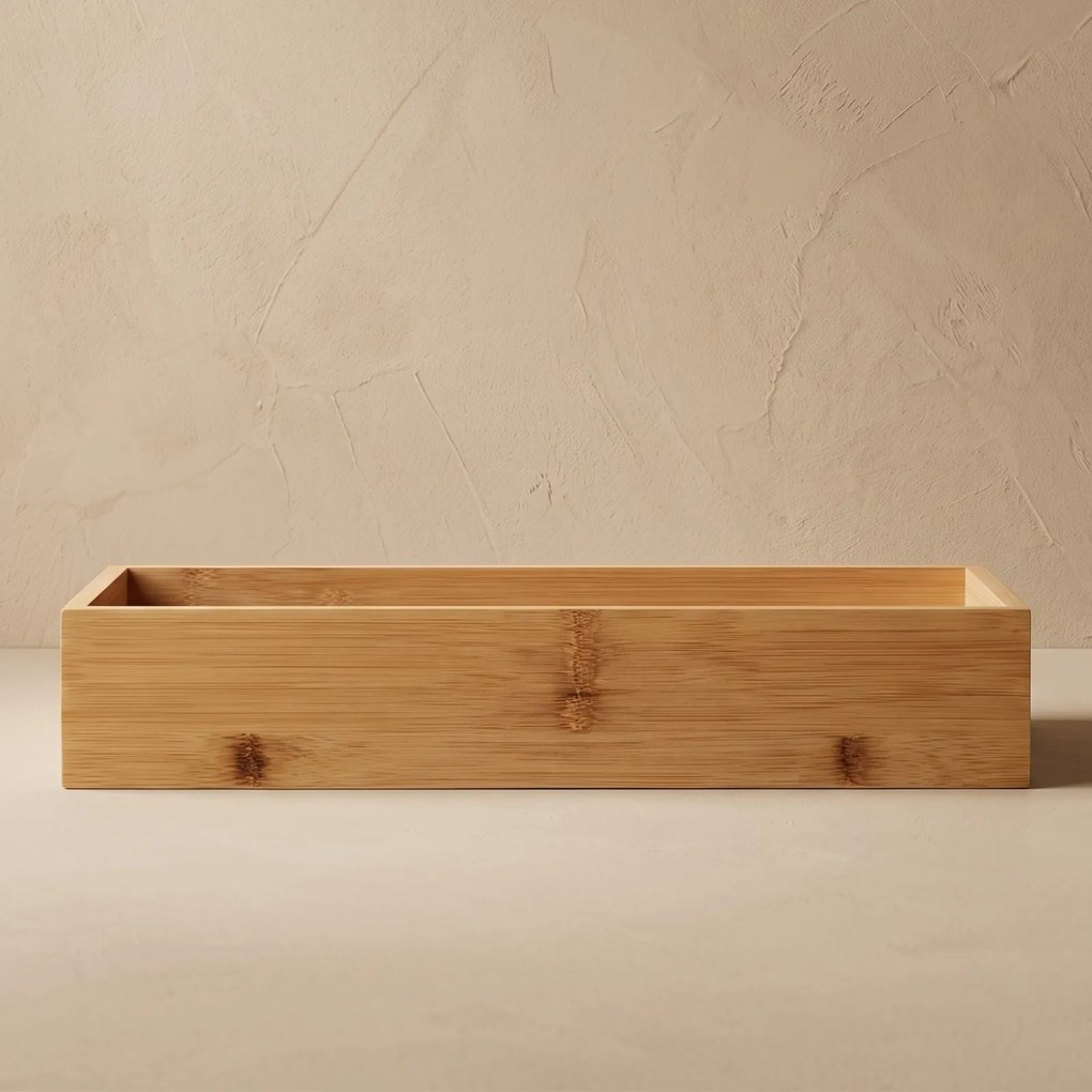 Bambusový organizér na stůl, 15 x 38 x 7 cm