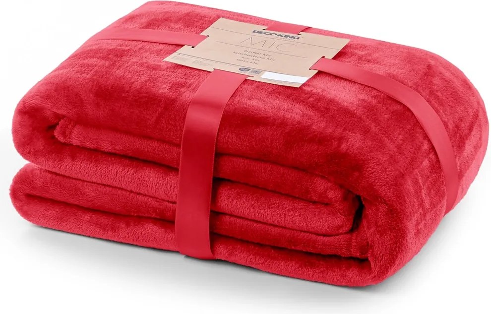 DecoKing Deka z mikrovlákna MIC 150/220x200 cm Barva: RED/červená, Rozměr: 200x220 cm