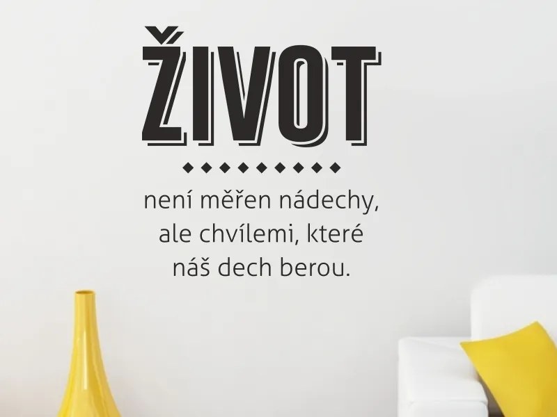 Samolepky na zeď - Život Barva: Černá, Velikost: 60x63 cm