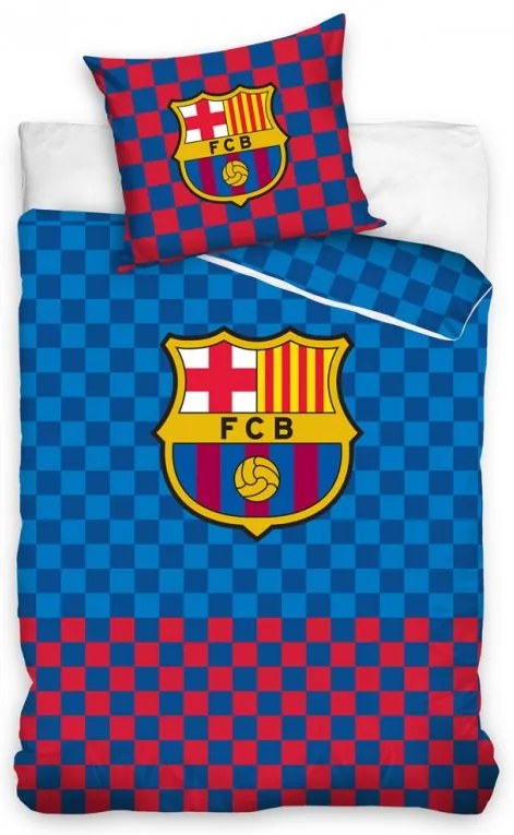 Dětské povlečení FC BARCELONA CHESSBOARD 140x200/70x90 cm