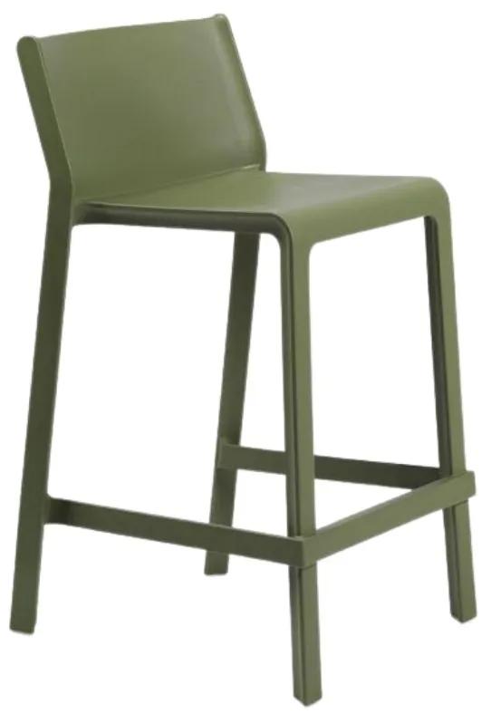 OnaDnes -20% Nardi Zelená plastová barová židle Trill 65 cm