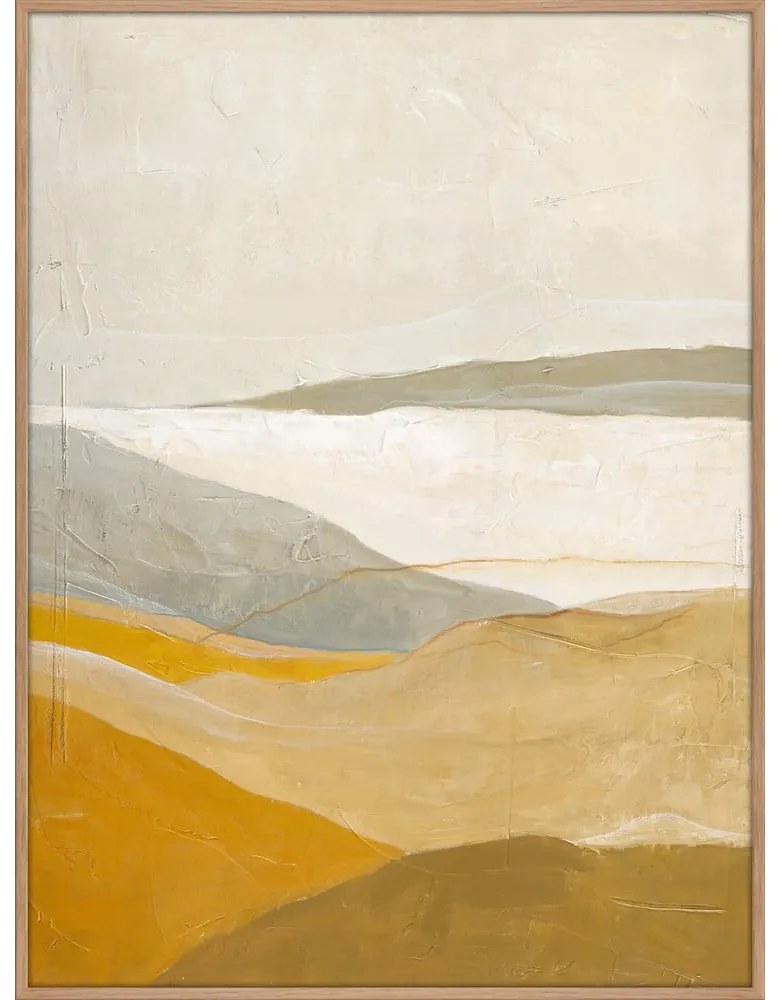 Ručně malovaný obraz 90x120 cm Yellow Field – Malerifabrikken