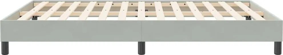 Postel Box Spring bez matrace světle šedá 160x210 cm samet 3315831