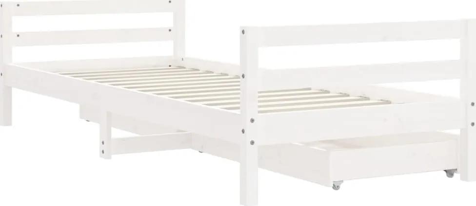 vidaXL Dětská postel se zásuvkami 90x200 cm masivní borové dřevo [834439] Barva: Přírodní