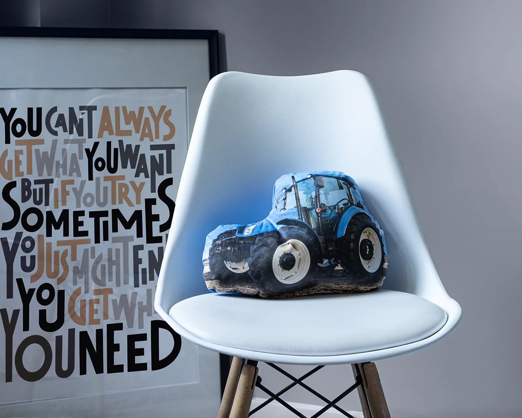 Detexpol Útulný polštář Shape 33x22 012 Traktor modrý