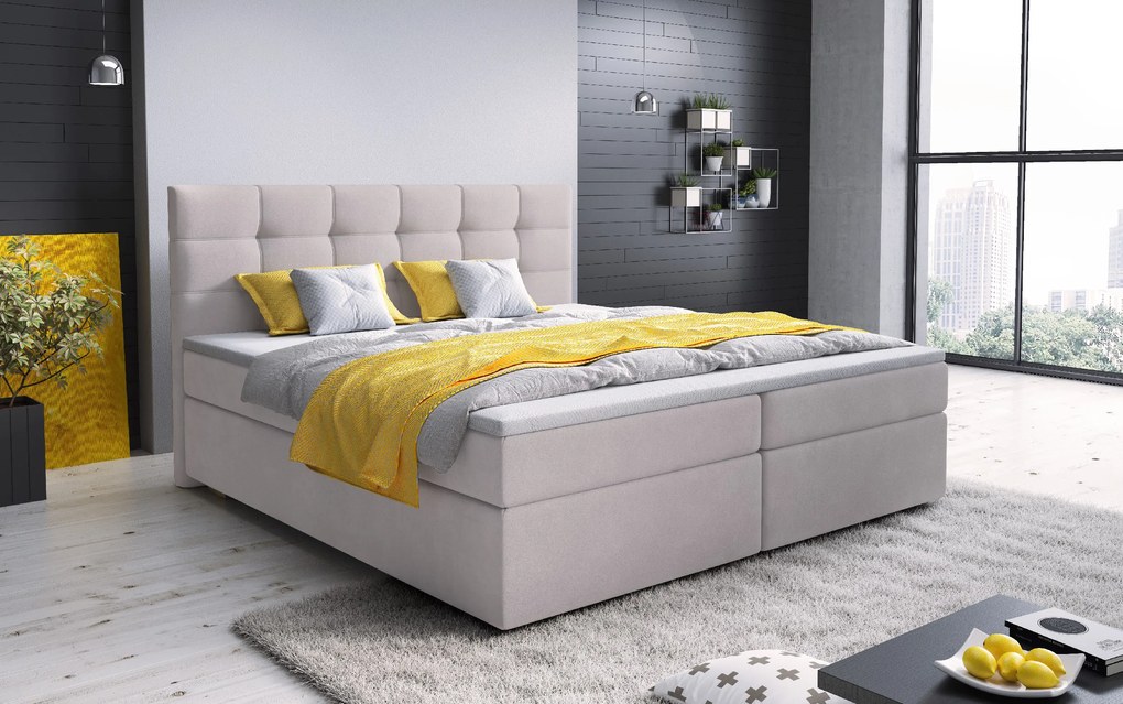 MSL Kontinentální čalouněná postel GLAM (140 x 200 cm) Barva látky: SOFT 17
