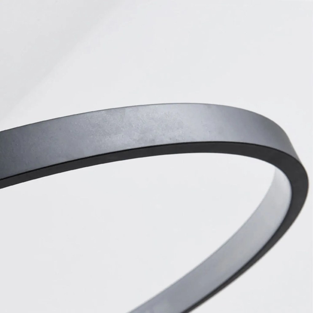 Toolight - Ring 30-40-50, LED závěsné svítidlo + dálkové ovládání APP752-30-40-50, černá, OSW-08889