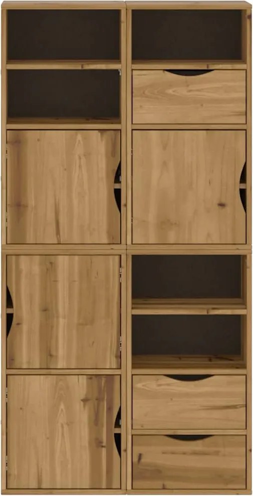 Boční skříňky 4 ks "ODDA" 40x24x79 cm Borovicový masiv 3365350