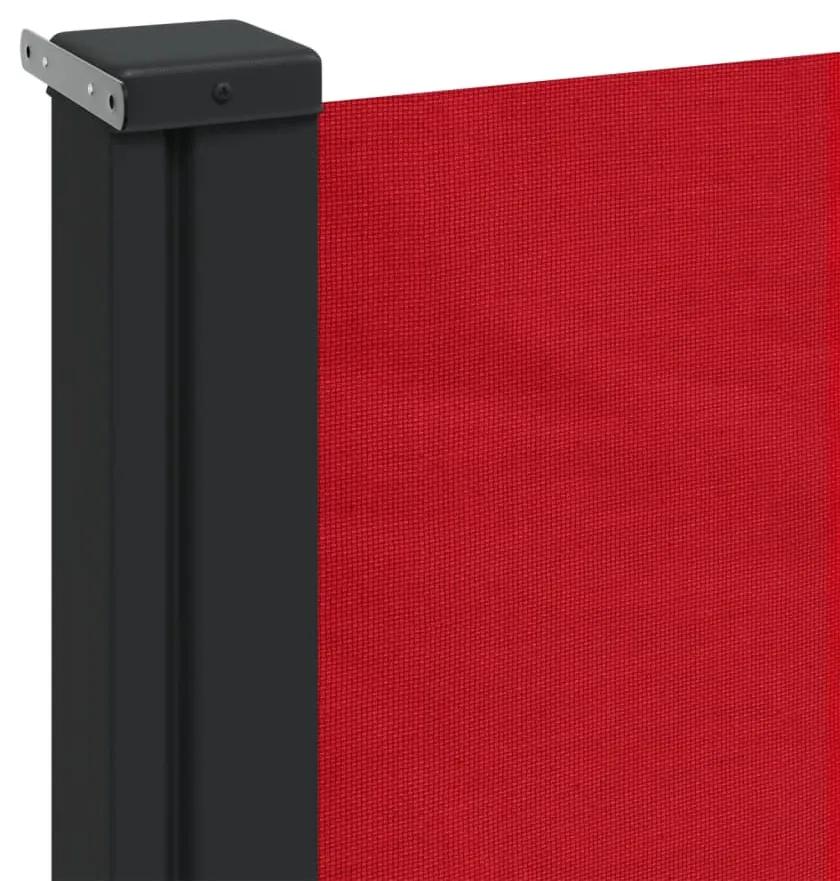 Zatahovací boční markýza červená 100 x 500 cm