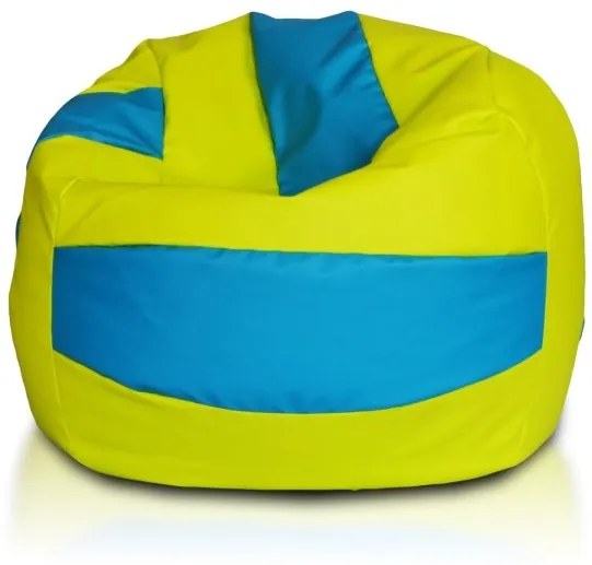 Sedací vak míč volleyball ekokůže 290l TiaHome - žlutá