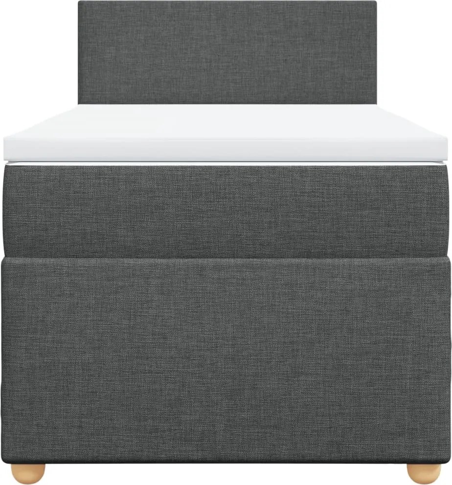 Box spring postel s matrací tmavě šedá 90x200 cm textil 3288857