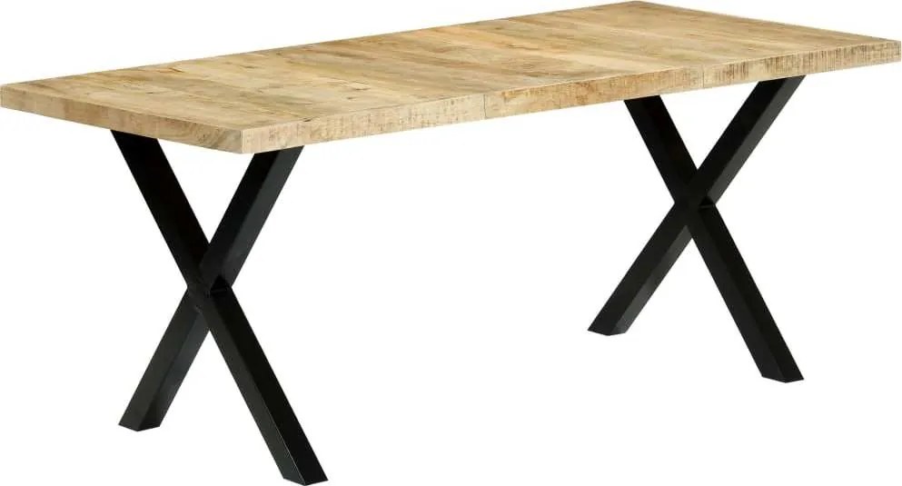 vidaXL Jídelní stůl 180 x 90 x 76 cm masivní recyklované dřevo [283780] Barva: světle hnědá a černá