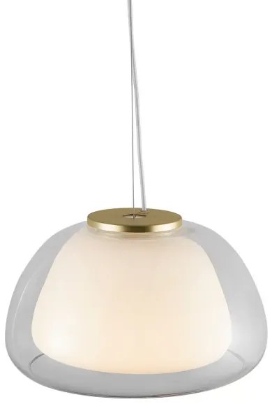 Nordlux - Lustr na lanku JELLY 1xE27/40W/230V bílá/čirá pr. 39 cm