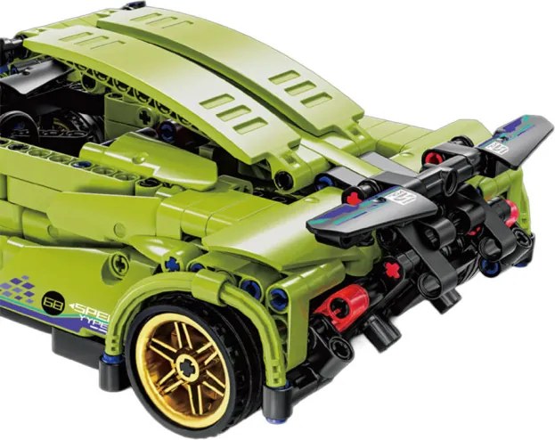 Stavebnice auta SUPERCAR No.J2007 zelená - 470 dílků