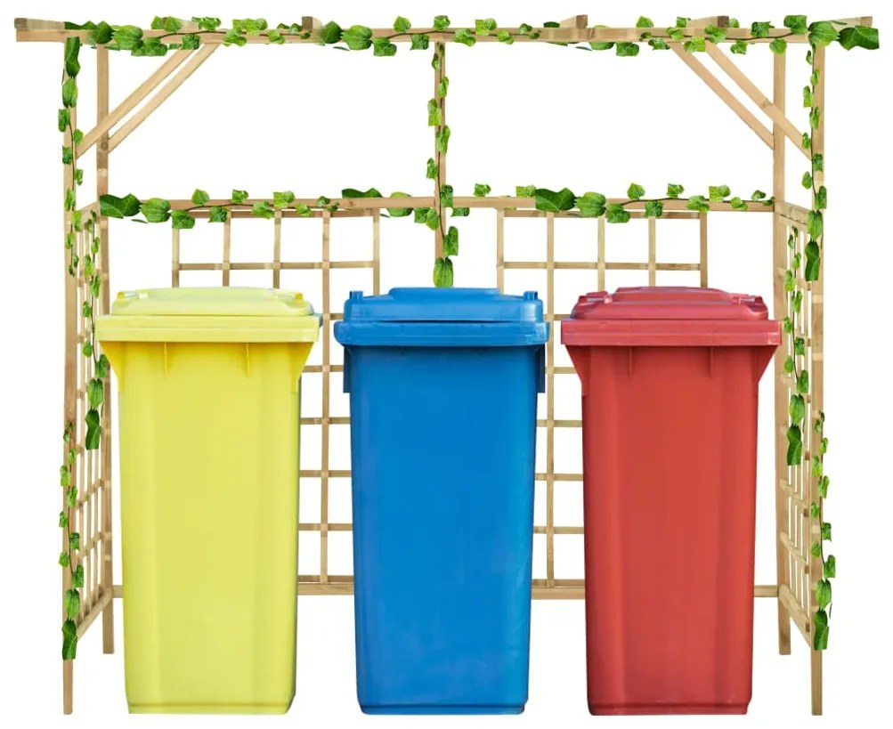 Zahradní pergola pro tři popelnice impregnované borové dřevo 316064