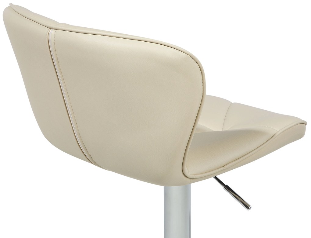 Sada 2 otočných barových stoliček z umělé kůže béžové VALETTA Beliani