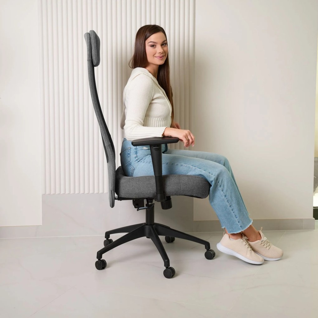Ergonomické křeslo MOLFETA tmavě šedé