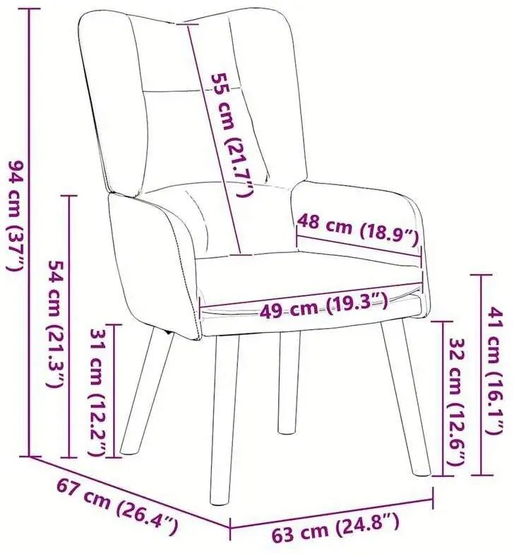 Křeslo relaxační, nohy dřevěné, látka šedá, NoBi TYRION
