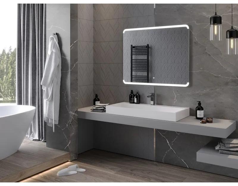 Mexen Nida podsvícené koupelnové zrcadlo 100 x 80 cm, LED 6000K, ventilátor - 9806-100-080-611-00
