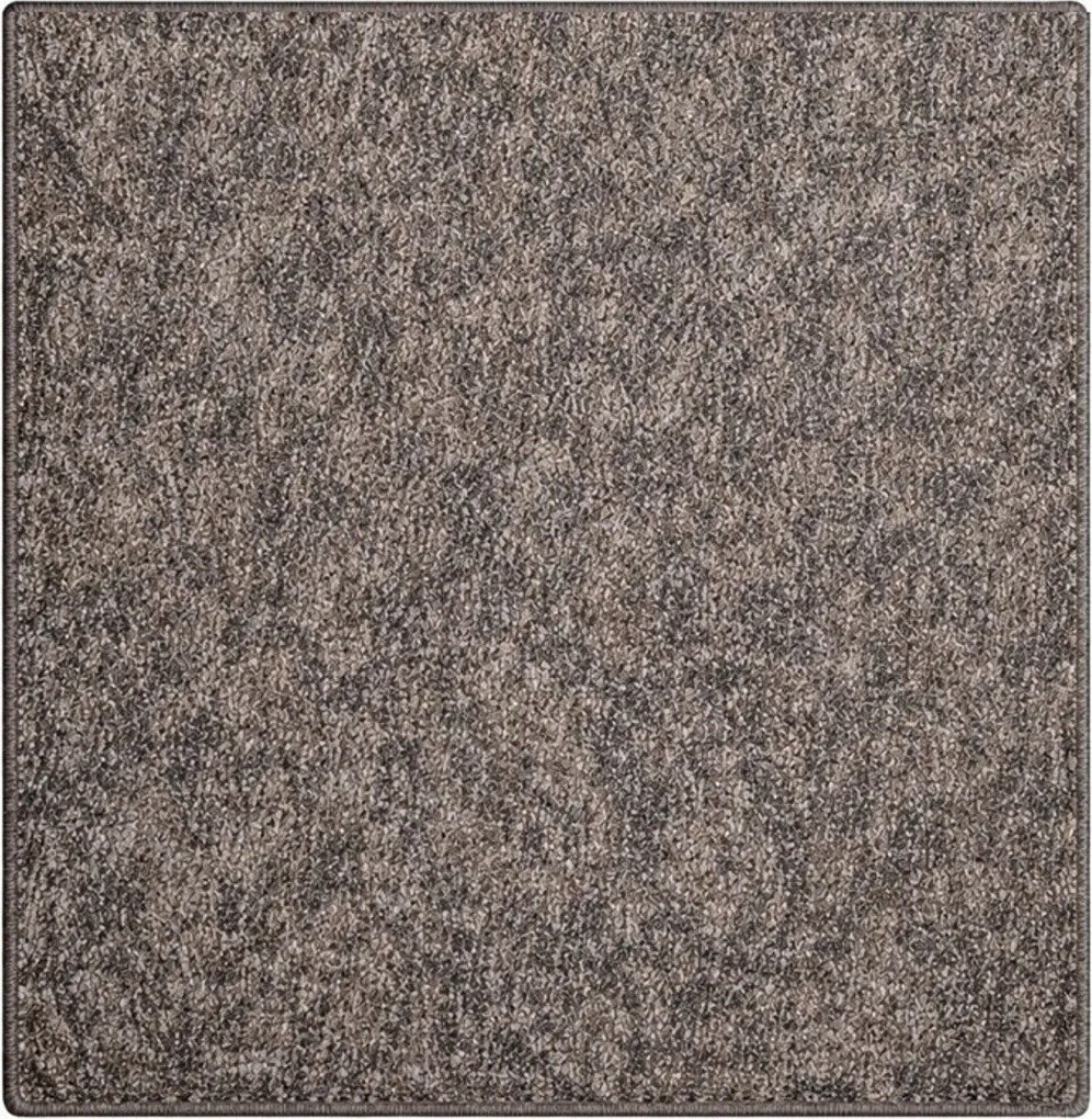 Vopi, Kusový koberec Madrid hnědošedý čtverec, 200x200, hnědá, chodba / předsíň