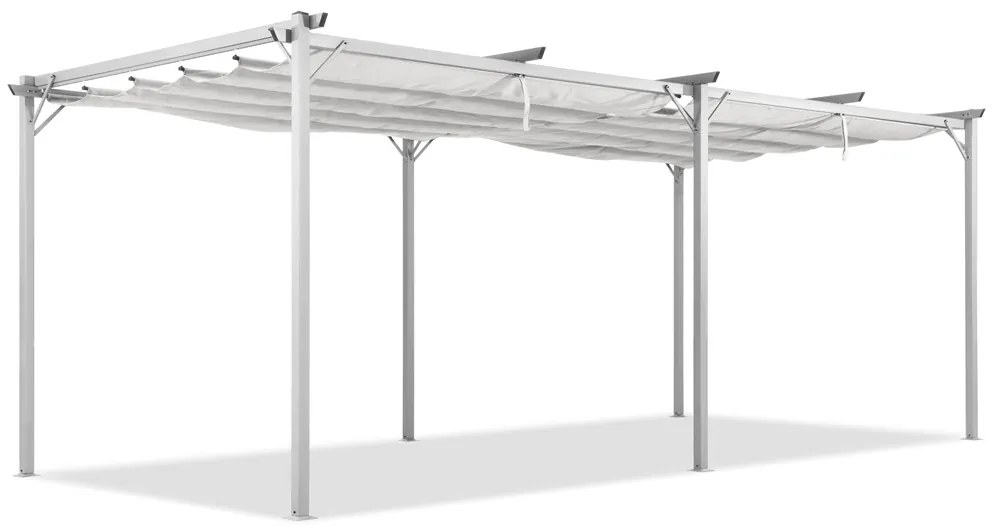 Bílá pergola La Palma 3x6m Garden Point na terase