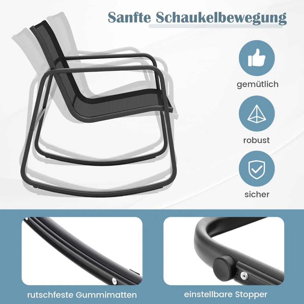 Costway 4-dílný. Gartenmöbel Set mit Sanfter Schaukelbewegung Sitzgruppe für 4