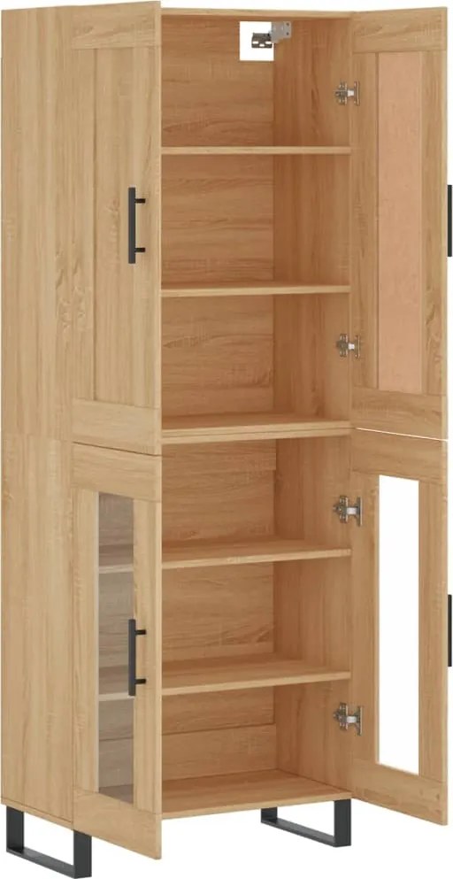 Skříň highboard dub sonoma 69,5 x 34 x 180 cm kompozitní dřevo 3199644