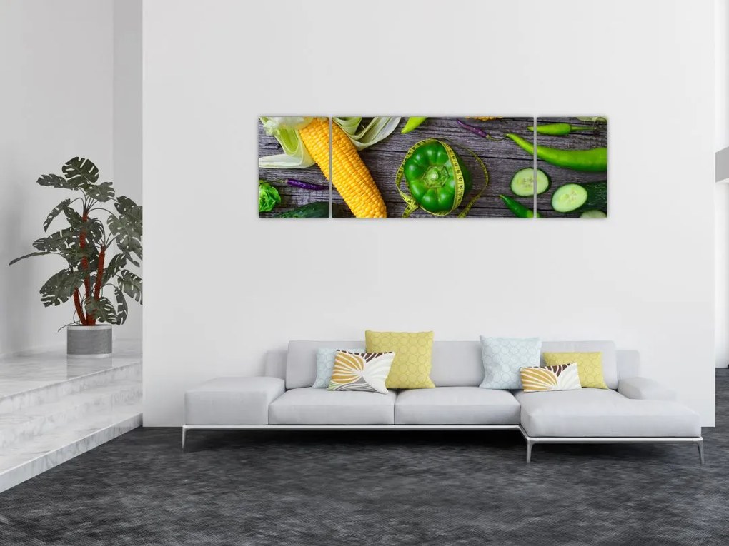 Obraz se zeleninou (170x50 cm)