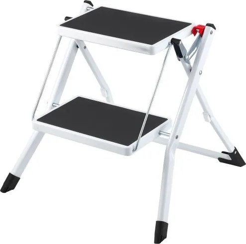 Schůdky, 2stupňová, nosnost 150 kg, Ergonomická skládací ocelová schůdková stolička
