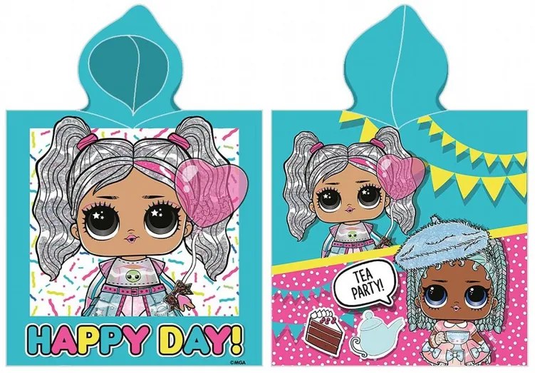 Carbotex Pončo L.O.L. Surprise Happy Day 55x110 cm