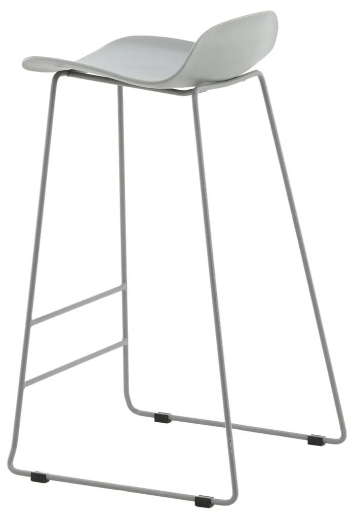 Barová židle Wave, 2ks, šedá, S50xD42xV87