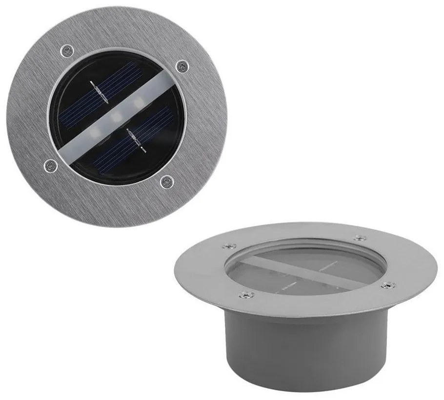 Bluegarden Toolight, LED solární lampa 4,5cm 1ks P60049, stříbrná, OGR-05684