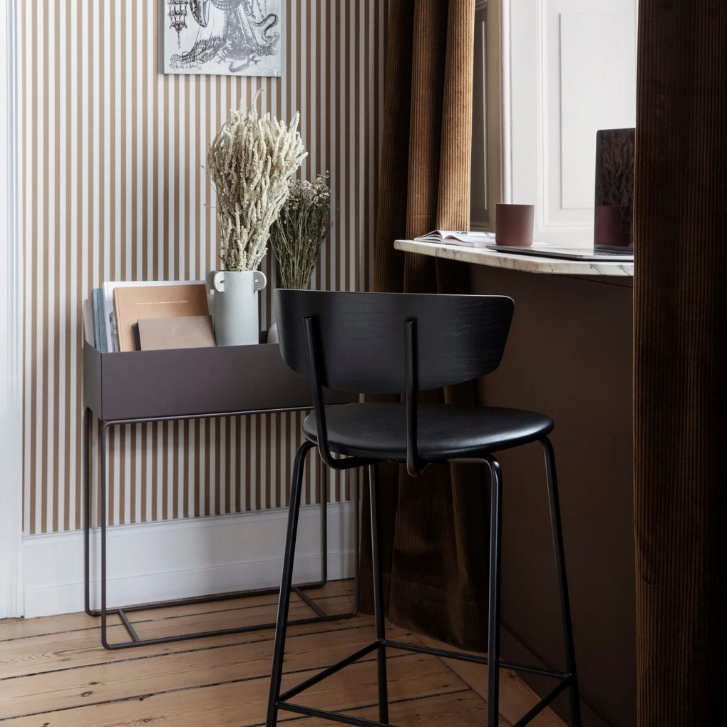 FERM LIVING Barová židle Herman Counter, Black