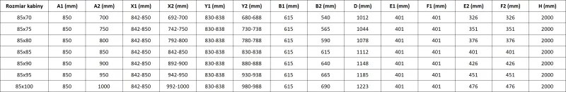 Mexen Lunar-F Duo, skládací sprchový kout 85 x 85 cm, 8mm čiré sklo, černý profil, 836-085L-085P-70-00